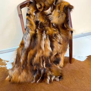 Real Canada Red Fox Rug , Genuine Red Fox Fur , Fox Pelt Skin , Fur ...