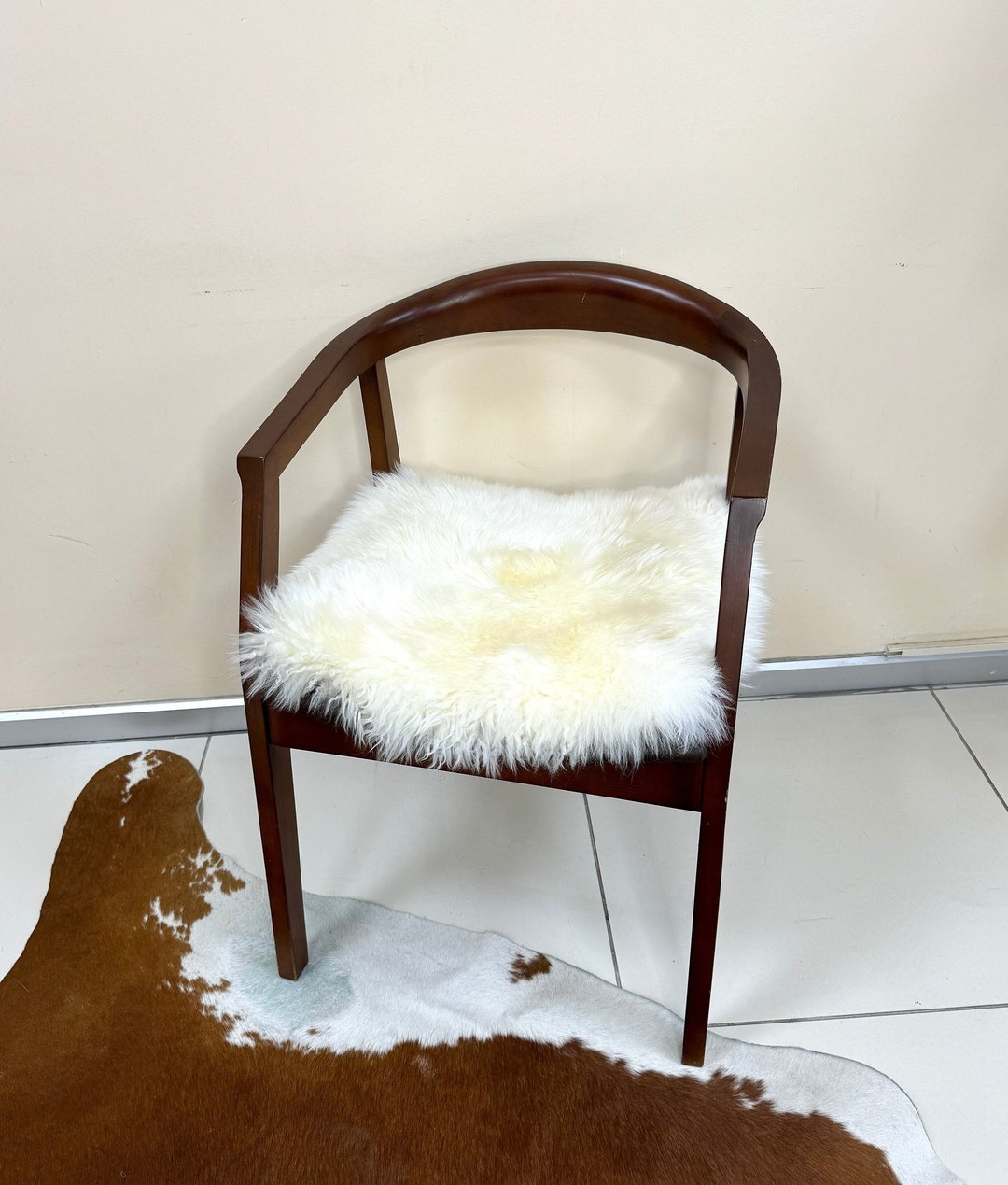 17x17 Inches Seat Pad, Genuine Sheep Wool Pad, Fluffy Sheep Wool ...