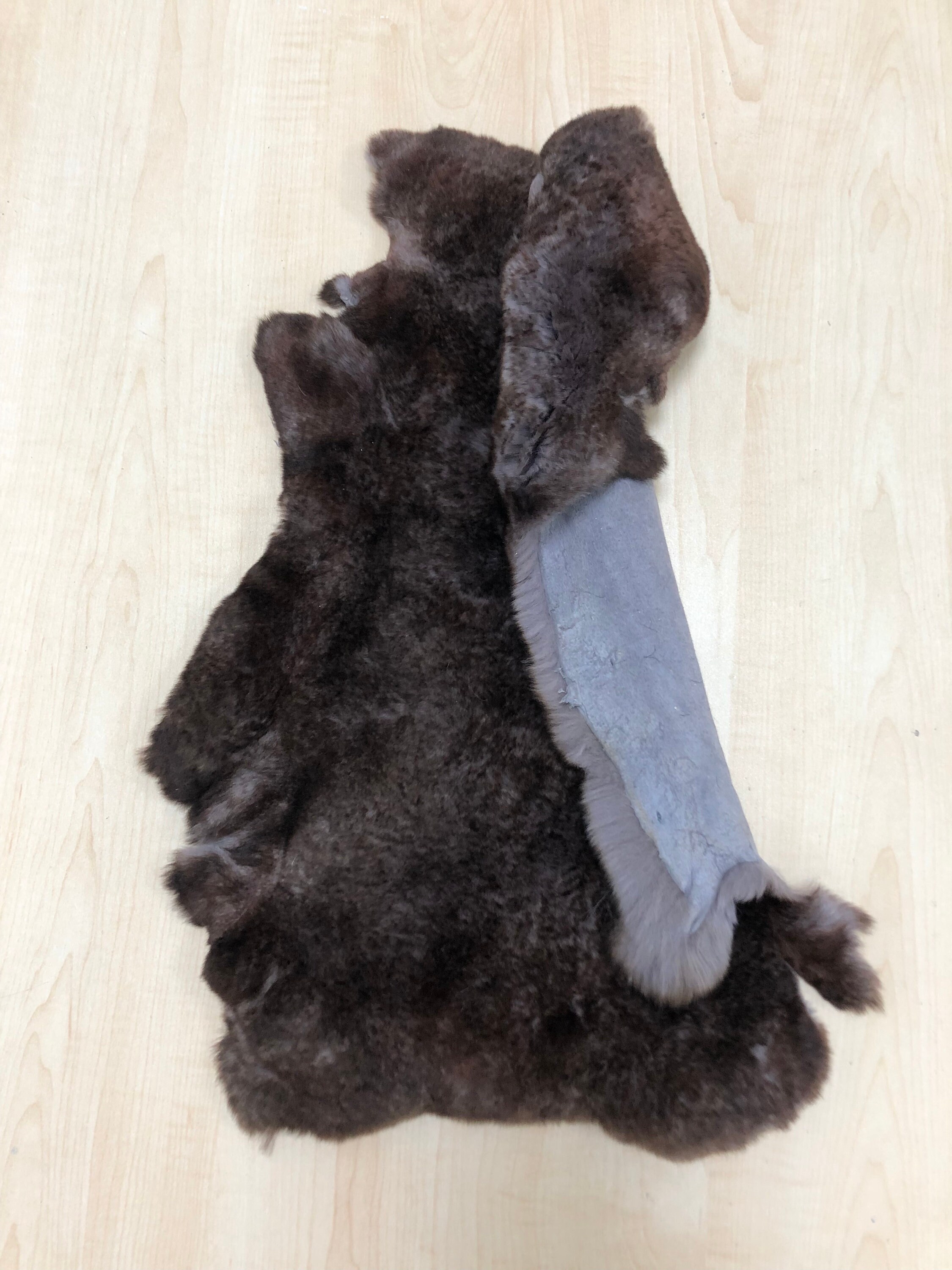 Rabbit Fur Pelt BIG SIZE Genuine Real Rabbit Fur Bronz Rabbit | Etsy