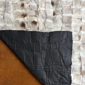 Real Rex Rabbit Fur Throw Blanket Rug, Sofa Throw Rug, Luxury Blanket ...