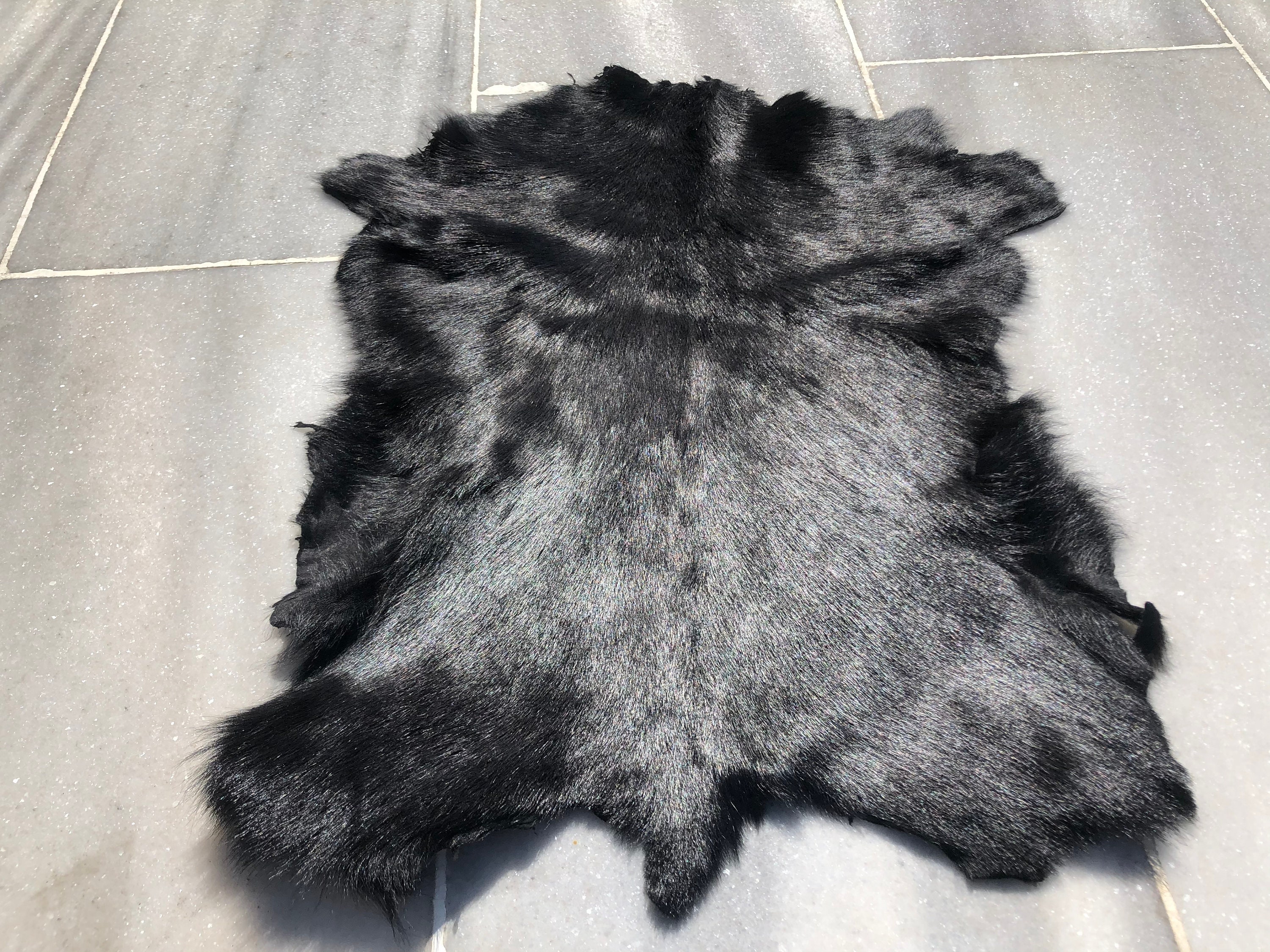 Goat Skin Black Goat Skin Tanned Goat Skin Natural Black Goat | Etsy
