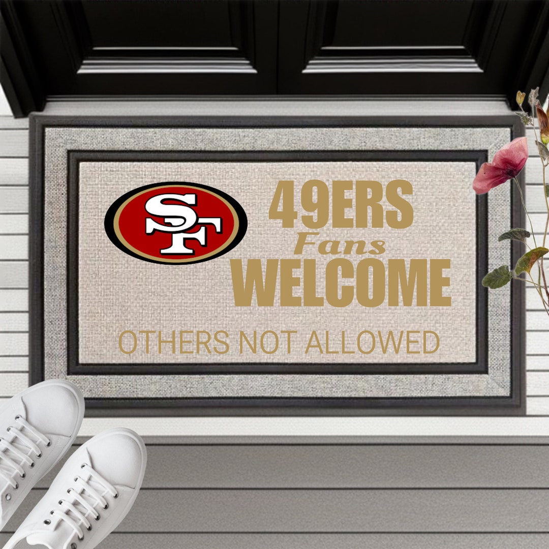 49ers NFL Doormat, San Francisco Football Doormat, Go Niners Door Mat ...