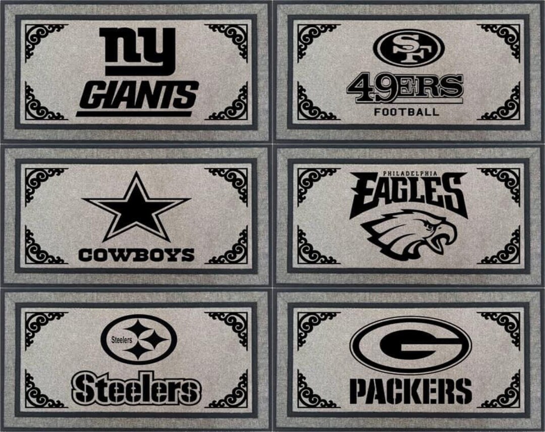 NFL Doormat, Football Doormat, Pittsburg Steelers, NY Giants, 49ers ...