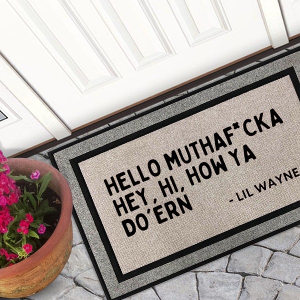 Hello Doormat - Etsy
