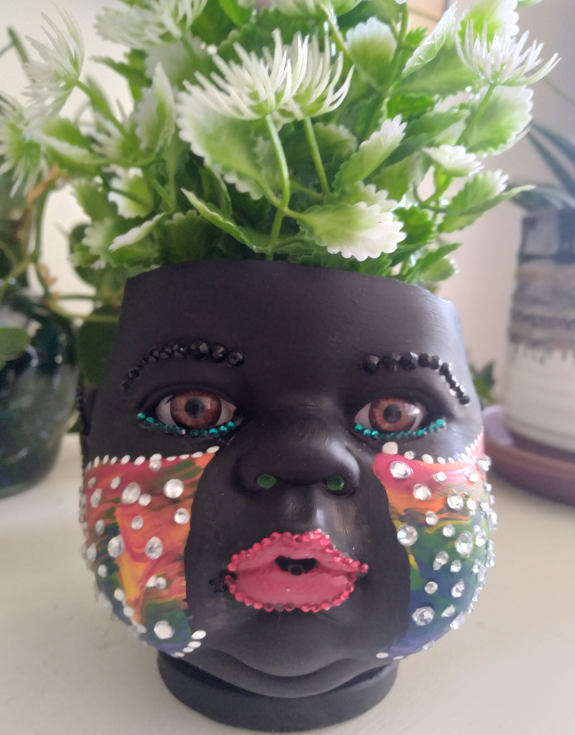 Rainbow Bling Pot Head - Etsy