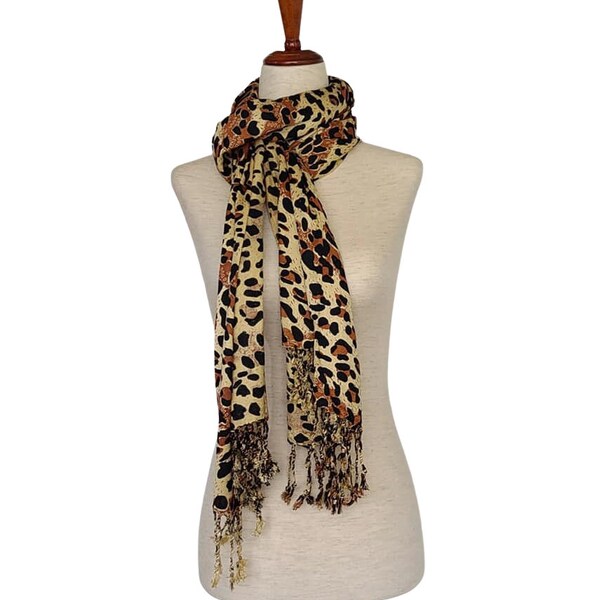 Leopard Print Scarf - Etsy