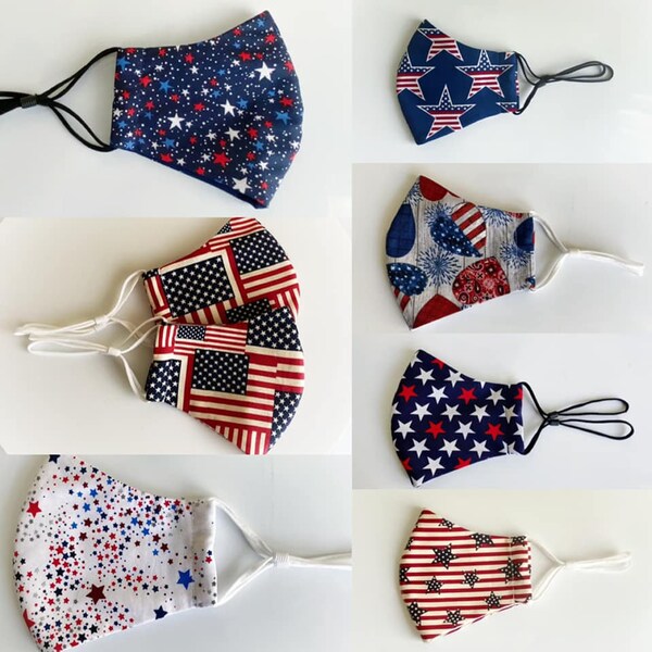 Usa Flag Mask - Etsy