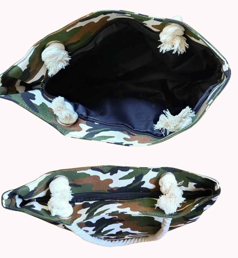 Camouflage Tote Bag/army Camo Shoulder Bag/woman Camouflage - Etsy