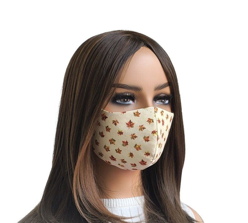 Fall Face Mask /woman Fitted Face Mask/3 Layers Mask With - Etsy