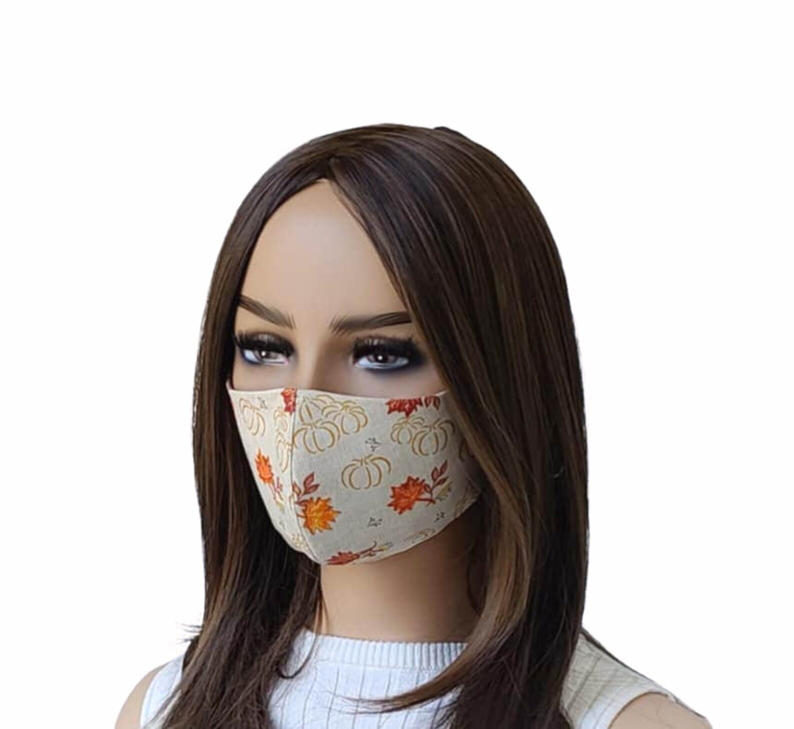Fall Face Mask /woman Fitted Face Mask/3 Layers Mask With - Etsy