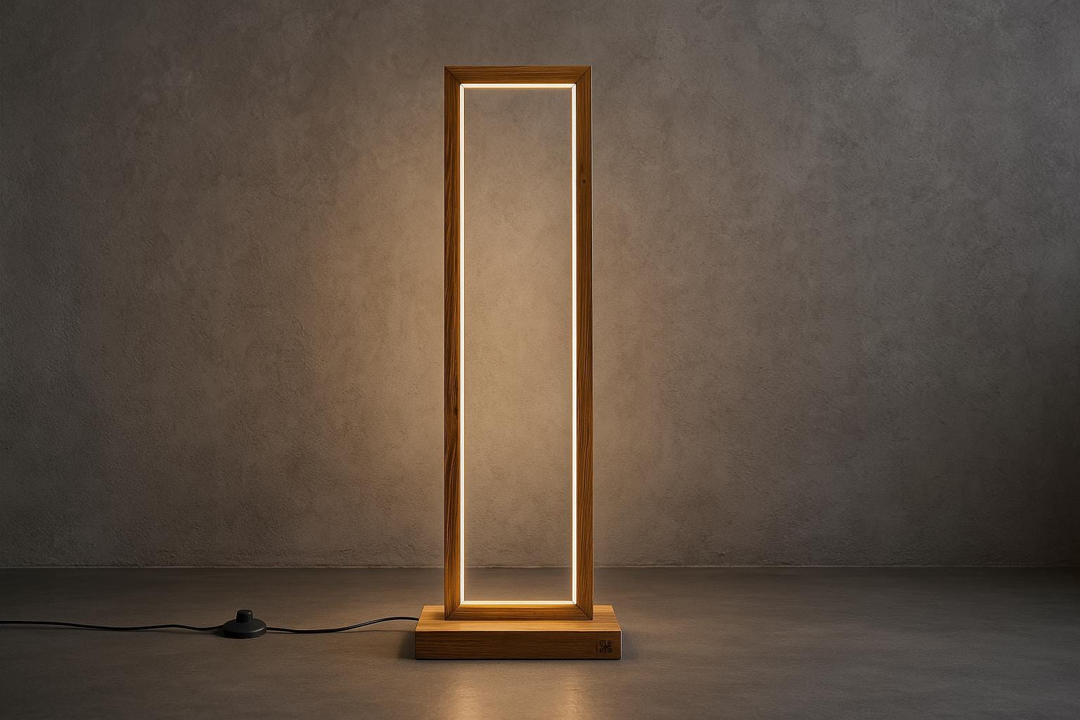 Tall Teak Wood Floor Lamp – Handcrafted Modern Standing Light With ...