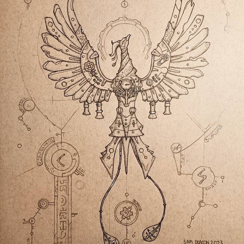 Phoenix Illustration - Etsy
