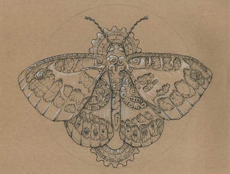 Aztec Butterfly | A4 Art Print, Aztec Wall Art, Mayan Art Print, Mystic ...