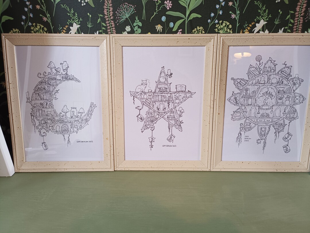 PRINT BUNDLE - Sun, Star and Moon Library Designs! - A4 Prints ...