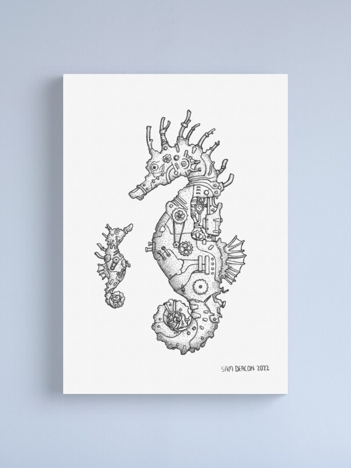 Steampunk Seahorse Digital Download Steampunk Art Print - Etsy