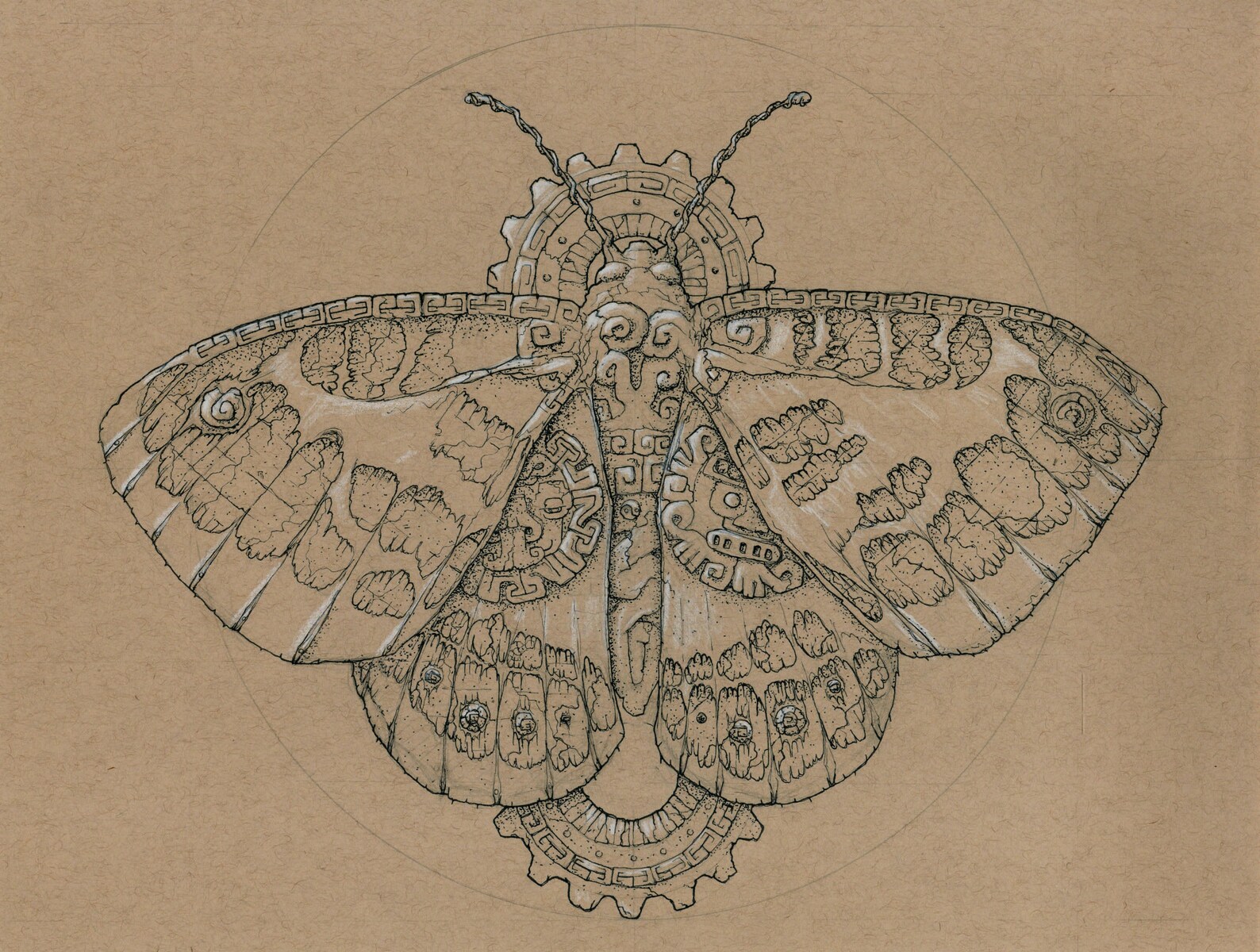 Aztec Butterfly Art Digital Download insect artwork | Etsy