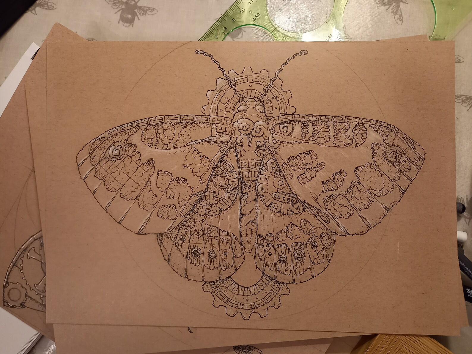 Aztec Butterfly A4 Art Print Aztec Wall Art Mayan Art - Etsy