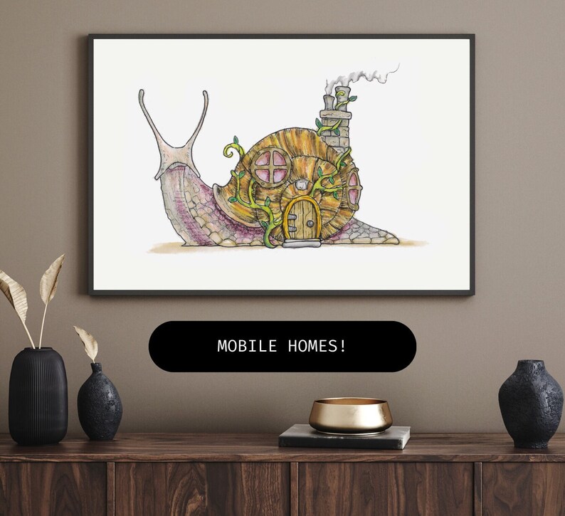 Mobile Bug Homes | Digital Download, Fantasy Art, Watercolour Art ...