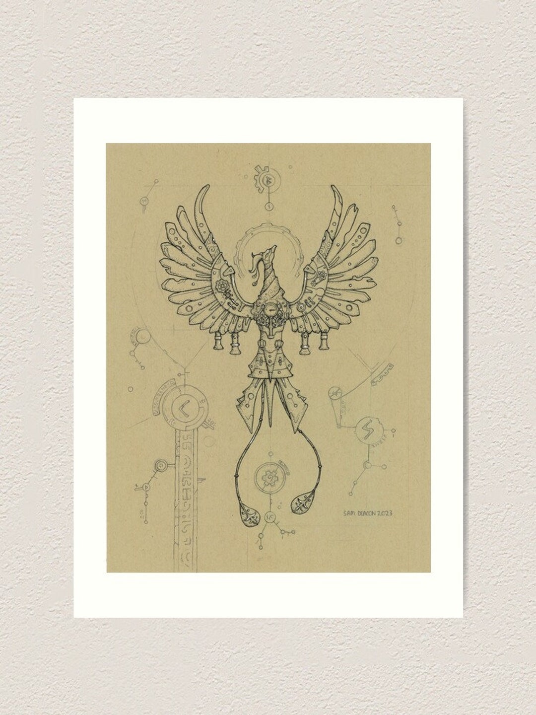 Steampunk Phoenix | Digital Download, Phoenix Artwork, Steampunk Design ...