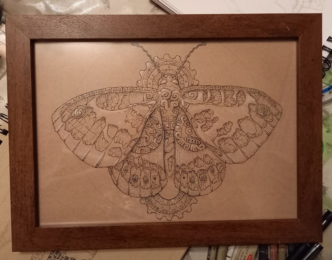 Aztec Butterfly A4 Art Print, Aztec Wall Art, Mayan Art Print, Mystic ...