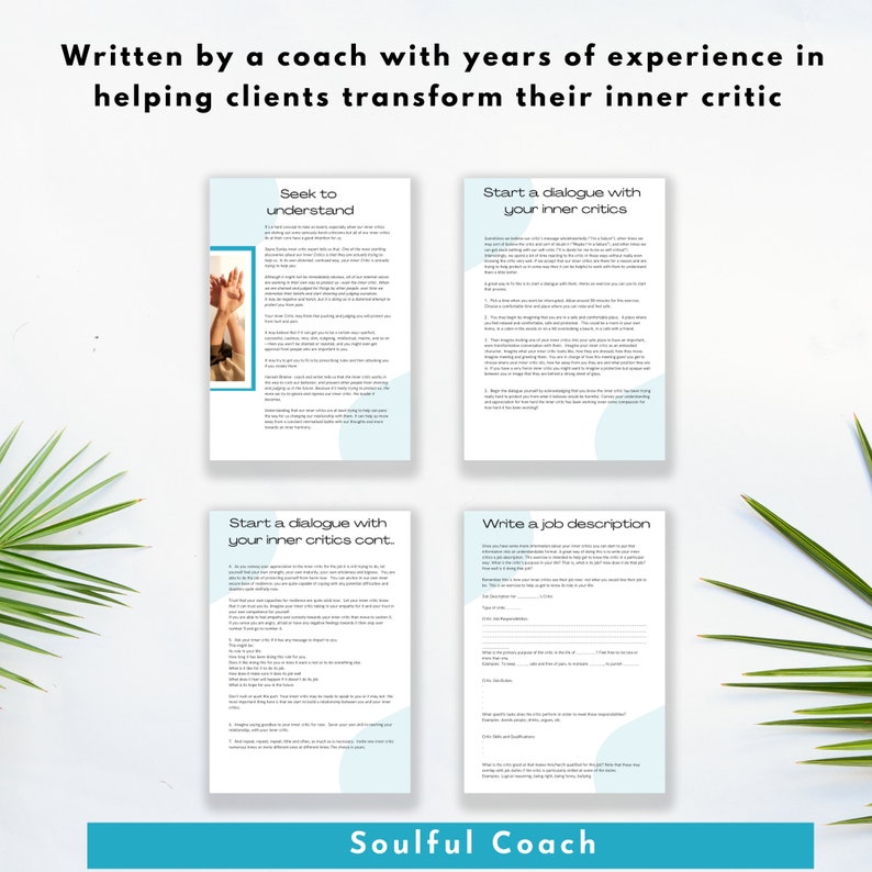 Inner Critic Coaches CANVA Template for a Life or Mindset - Etsy