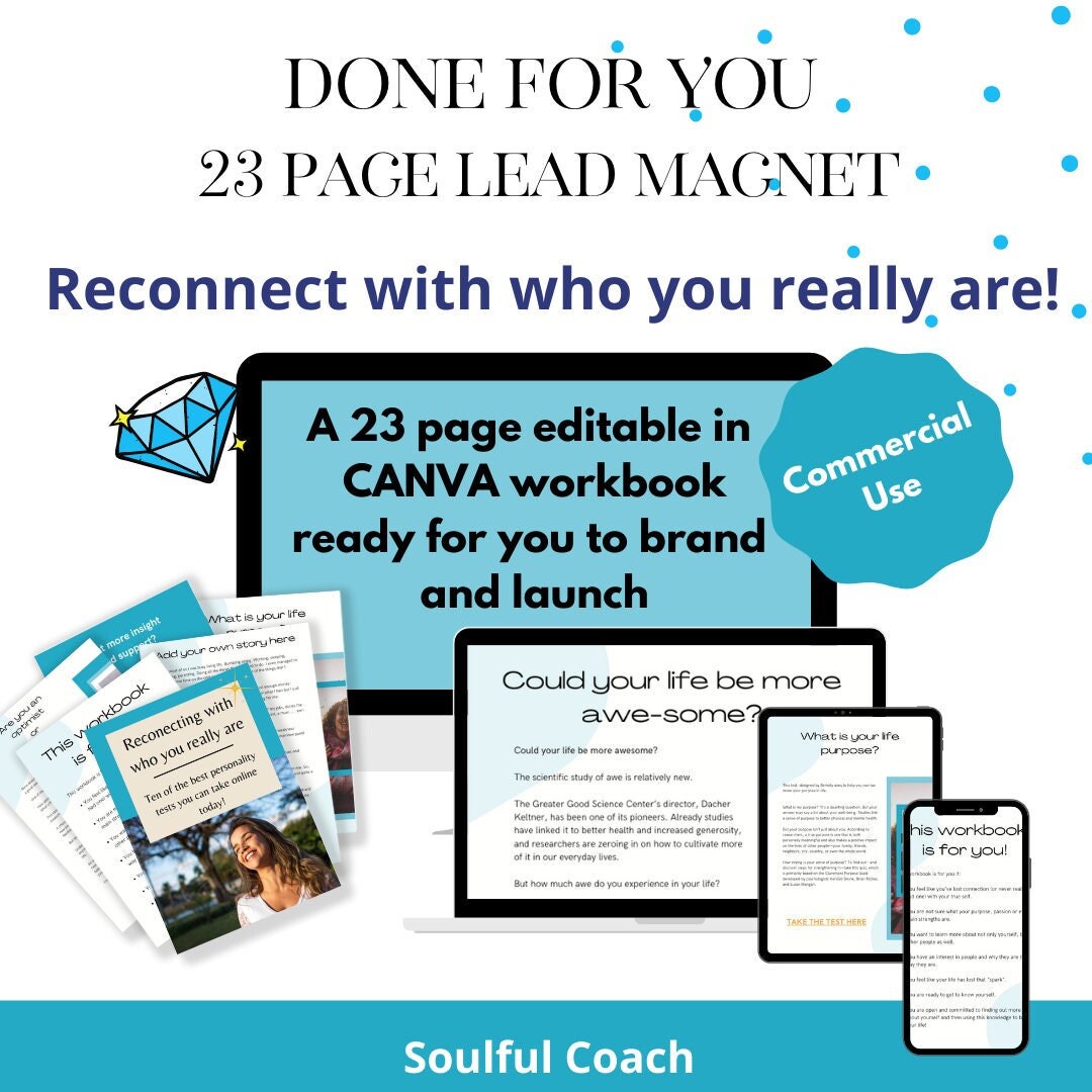 Coach Lead Magnet Personality Tests to Increase Confidence CANVA ...