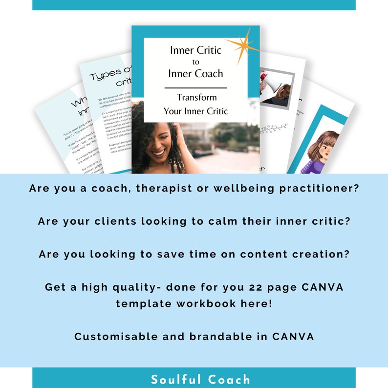 Inner Critic Coaches CANVA Template for a Life or Mindset - Etsy