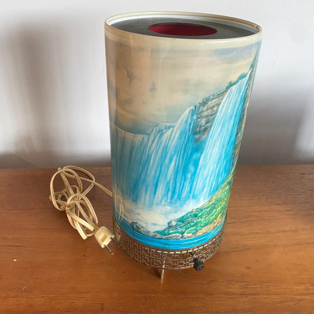 Vintage Goodman Niagara Falls Waterfall Motion Lamp Light Metal Cut Out ...