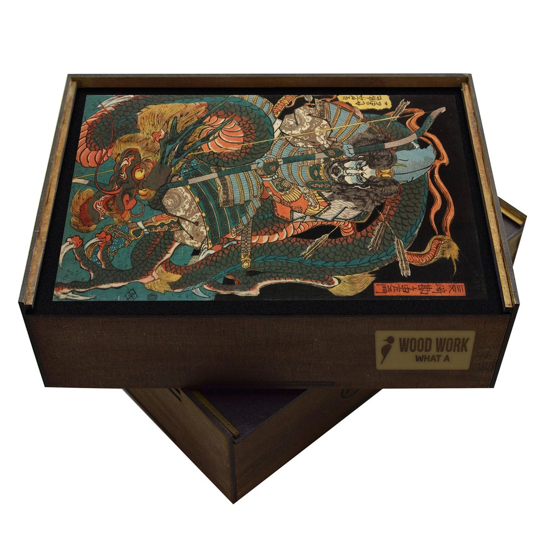 Utagawa Kuniyoshi Wooden Puzzle | Samurai Nagasaki | Japanese Art ...