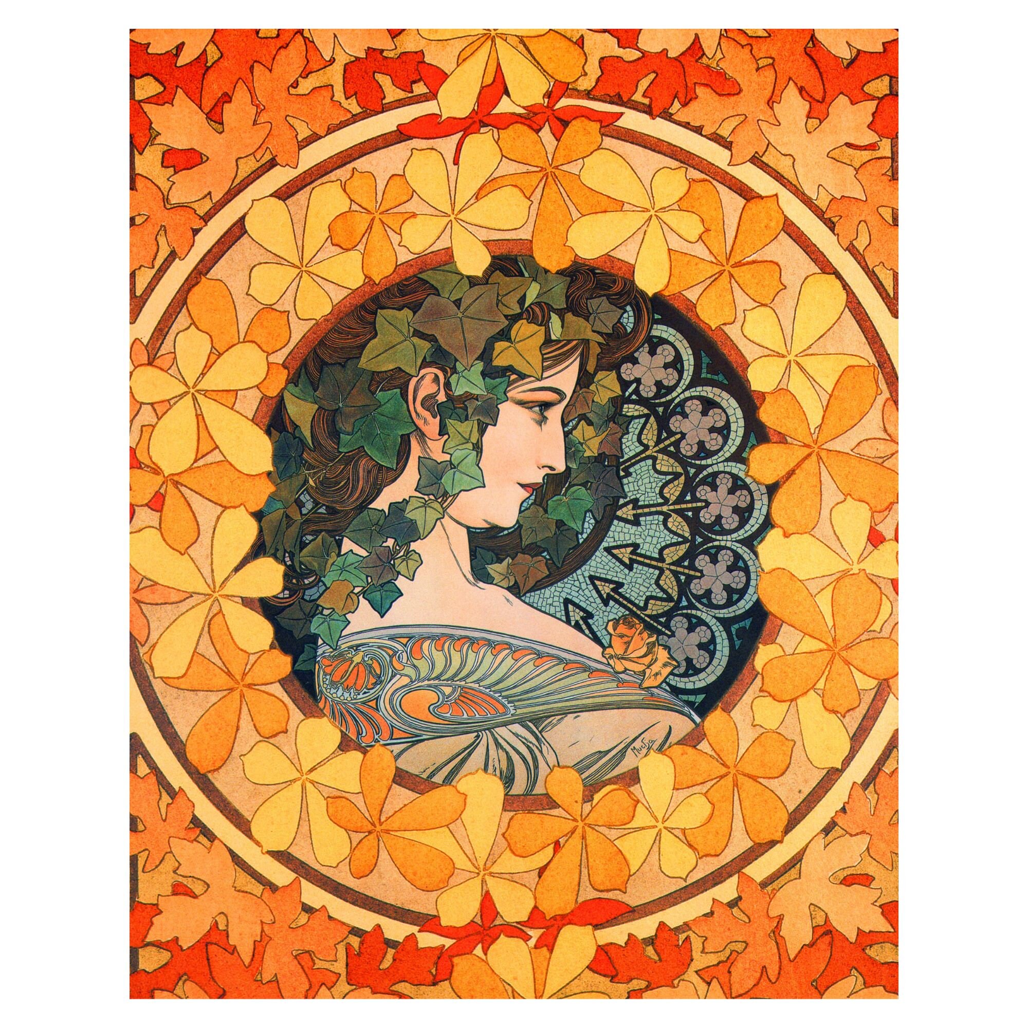 Journey Into Art Nouveau: Alphonse Mucha Wooden Jigsaw Puzzle IVY - Etsy