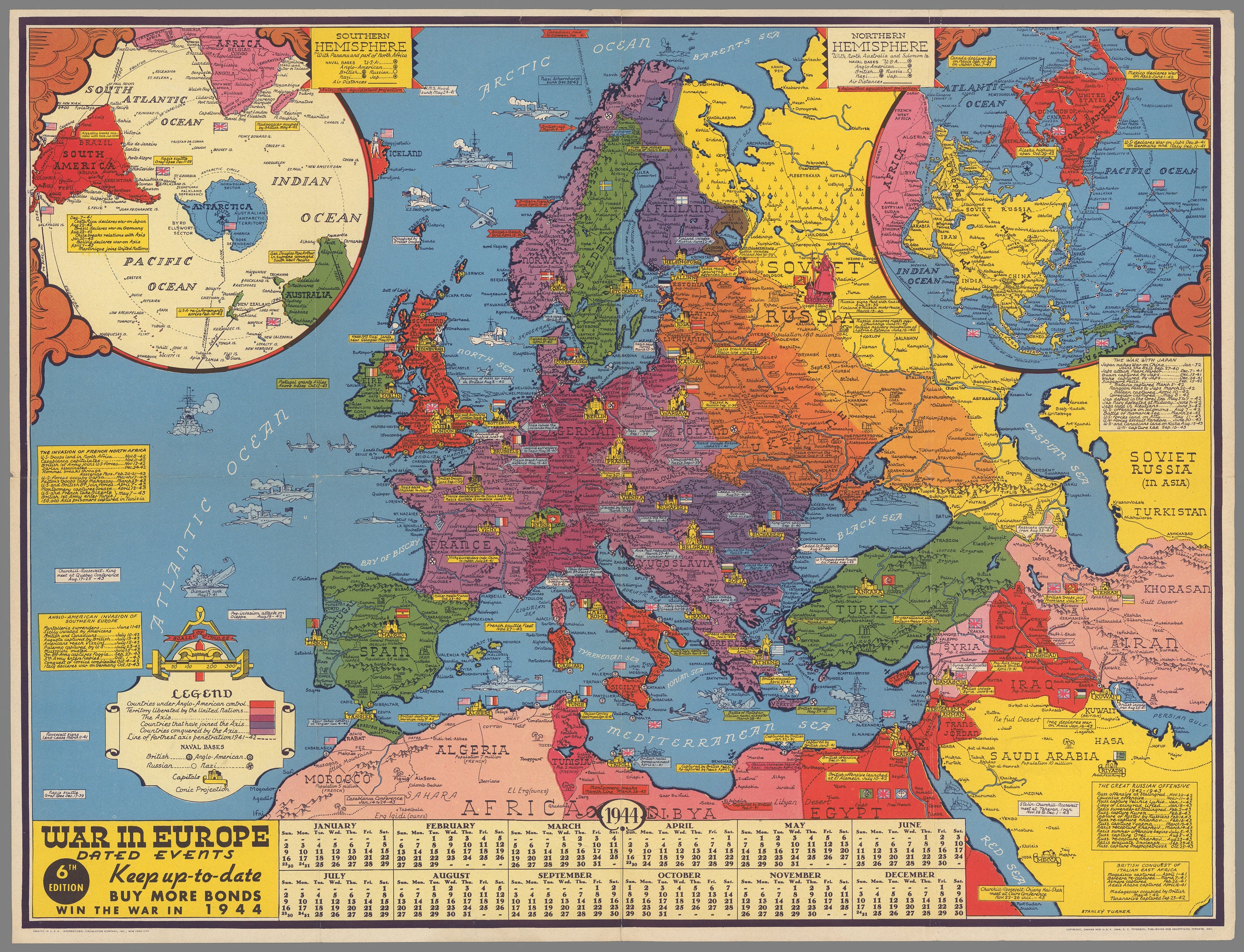 Vintage 1944 WWII Europe Map - Artisanal Wooden Jigsaw Puzzle - Etsy