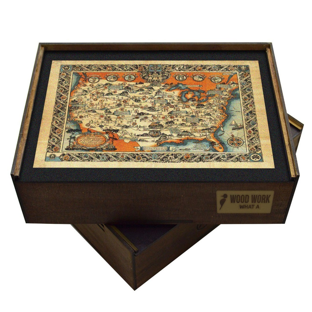 Vintage Girl Scouts Puzzle - Wooden Map With Big Pieces - Etsy
