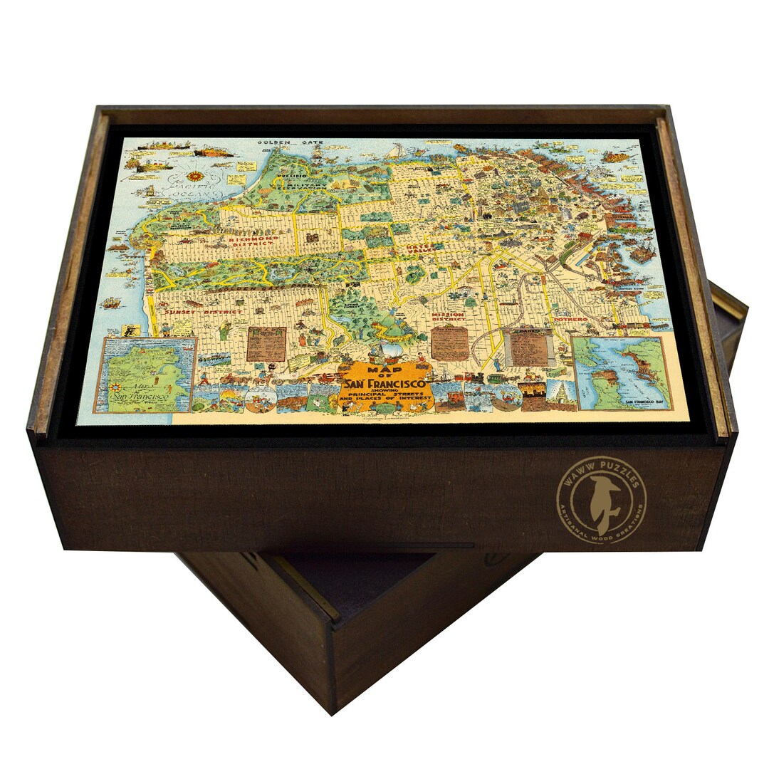 San Francisco Jigsaw Puzzle | Wooden Puzzle | Adult Jigsaw | Map ...