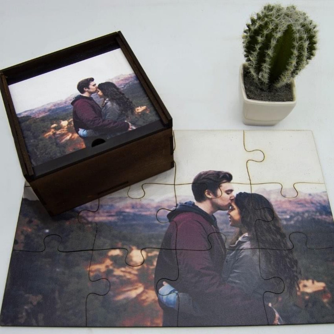 Personalized MINI Wooden Puzzles INCLUDES 2 PUZZLES, Anniversary Gift ...