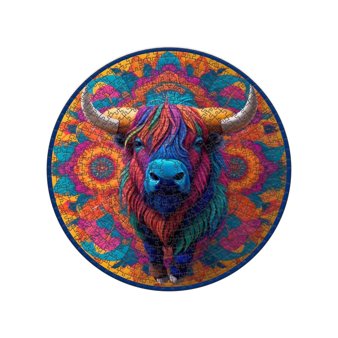 Buffalo Round Wooden Puzzle up to 1000 Jigsaw Pieces - Etsy
