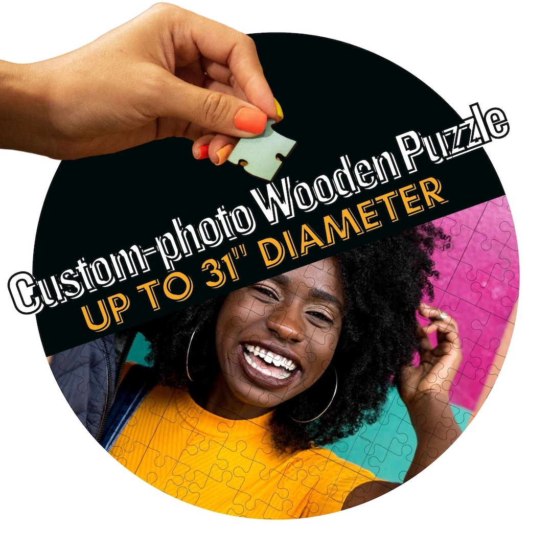Personalized ROUND Wooden Puzzle, up to 1000 Pieces, Custom Photo ...
