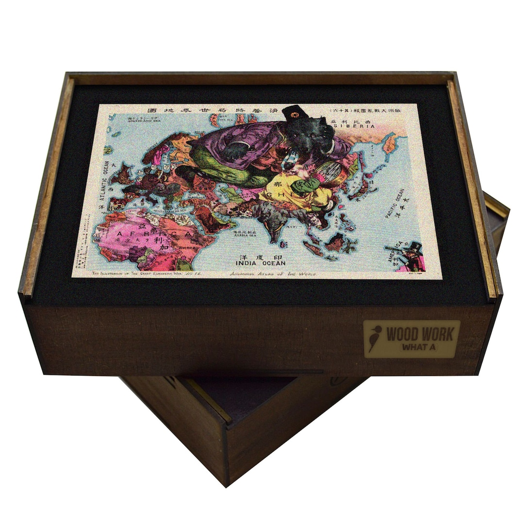 World Vintage Map WW1 Wooden Jigsaws for Adults Wood Puzzle - Etsy