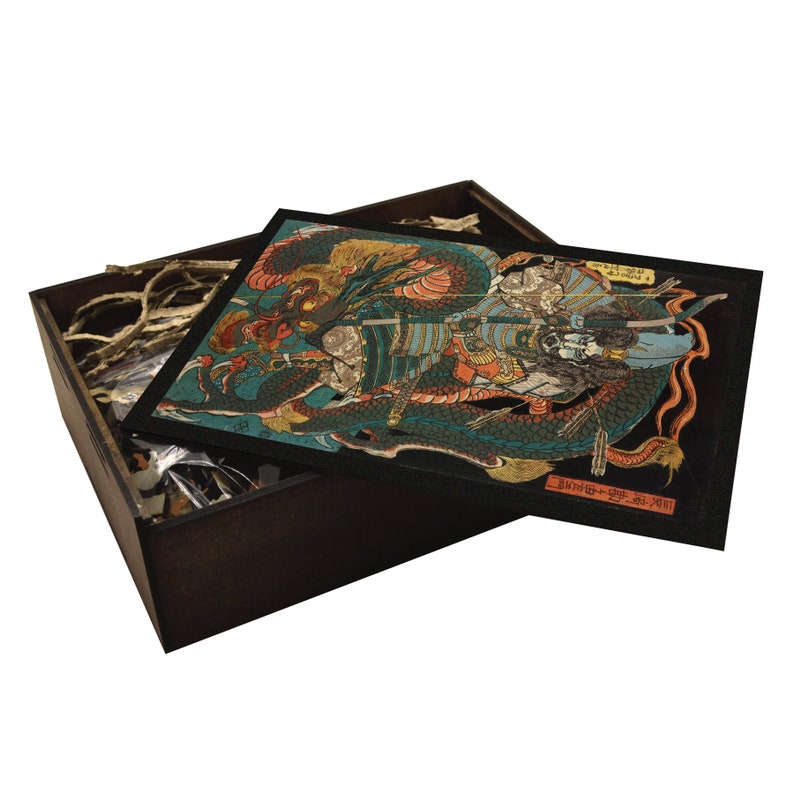 Utagawa Kuniyoshi Samurai Puzzle: Japanese Ukiyo-e Wooden Jigsaw - Etsy