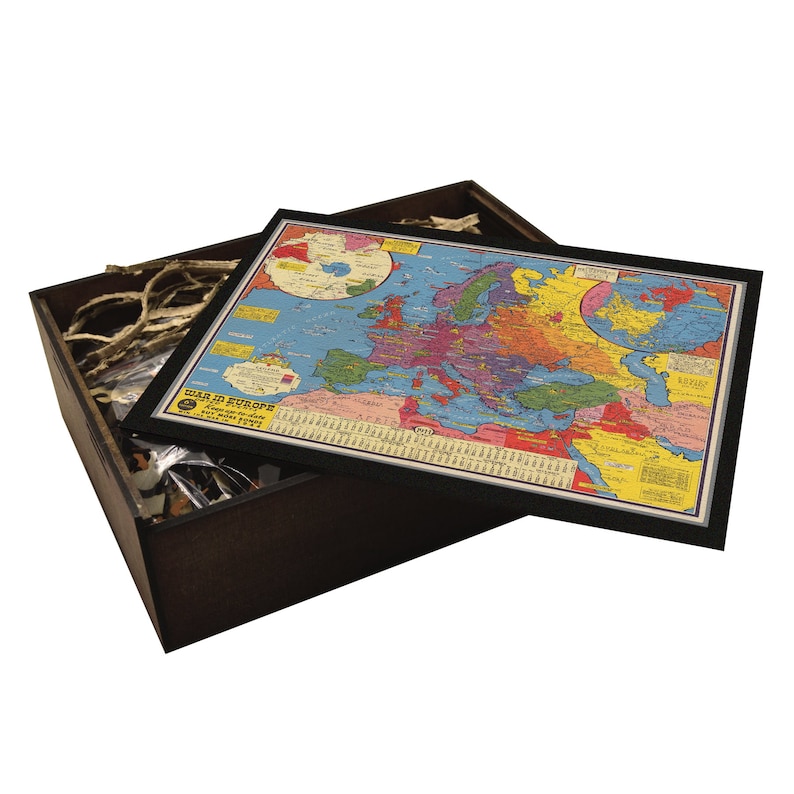 WWII Map Puzzle: Europe 1944 Wooden Jigsaw, Historical Art - Etsy