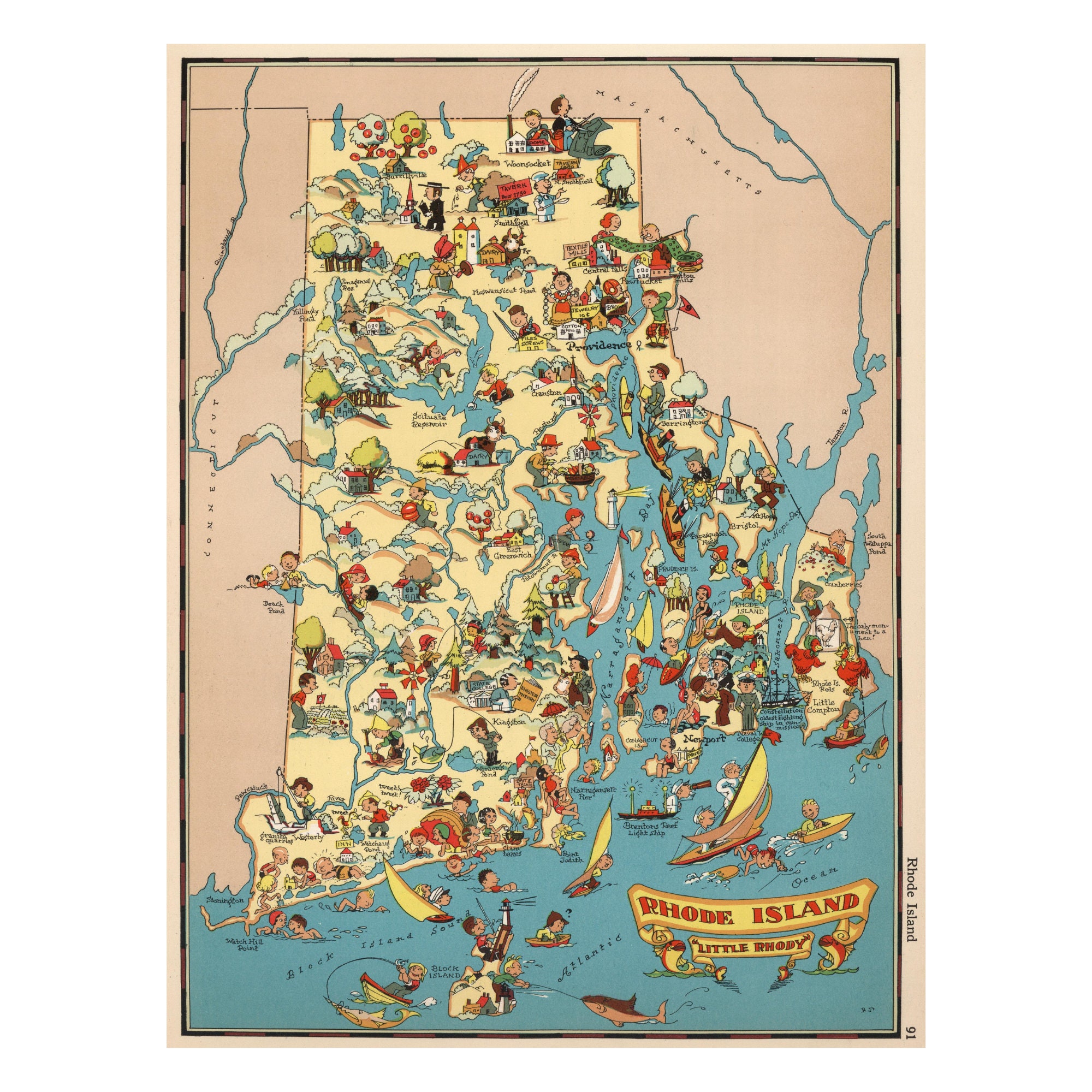 RHODE ISLAND State Wooden Puzzle | Adult Jigsaw | Unique Gifts | Map ...