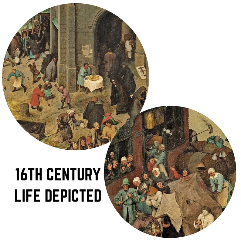 Bruegel Puzzle: Medieval Carnival and Lent Scene (300-1000 Pieces) - Etsy