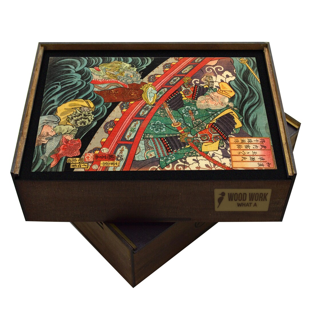 Ukiyo-e Wooden Puzzle | Samurai Takeuchi | Japanese Art Jigsaw Puzzle ...
