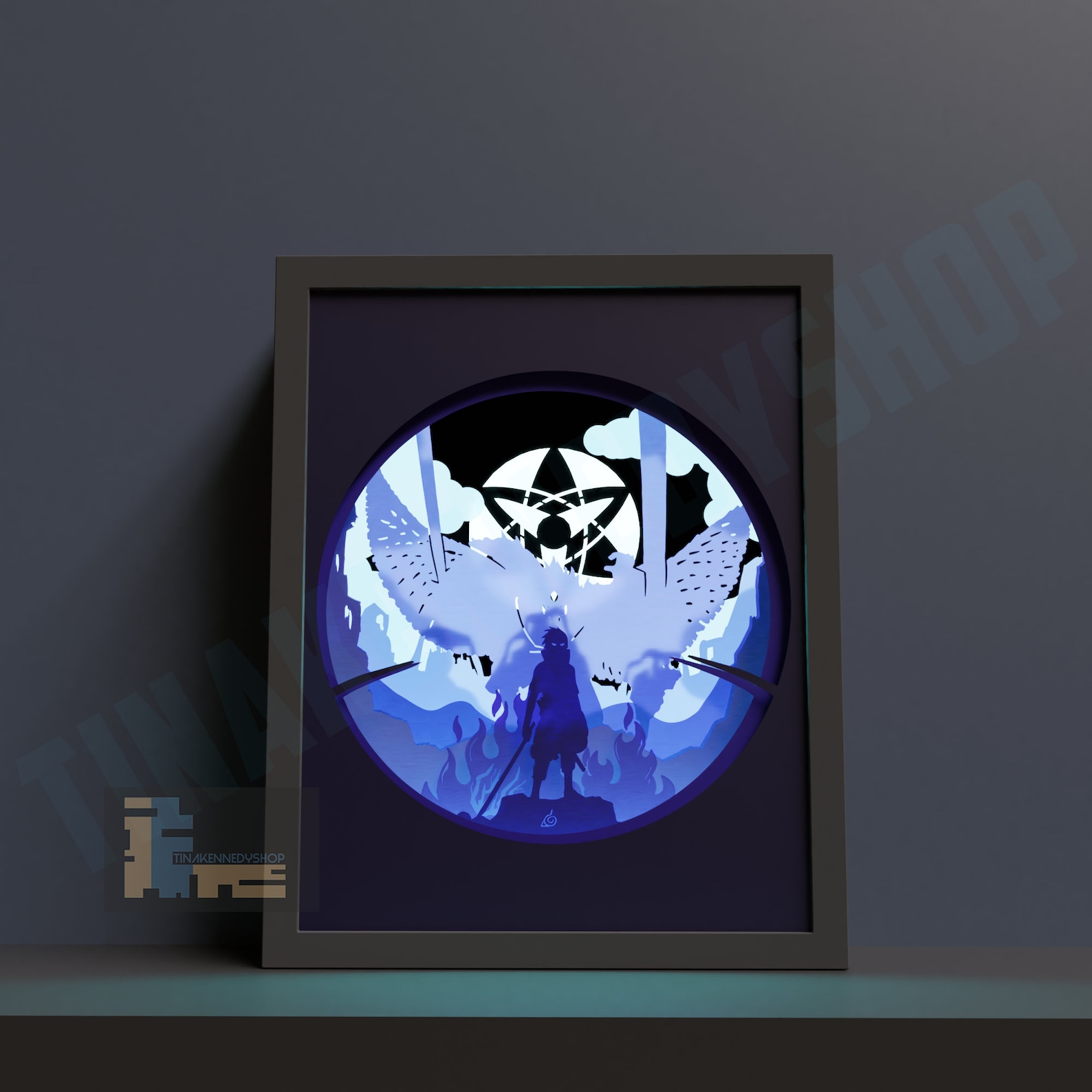 Japanese Anime Shinobi Paper Cut Light Box Template Files | Etsy