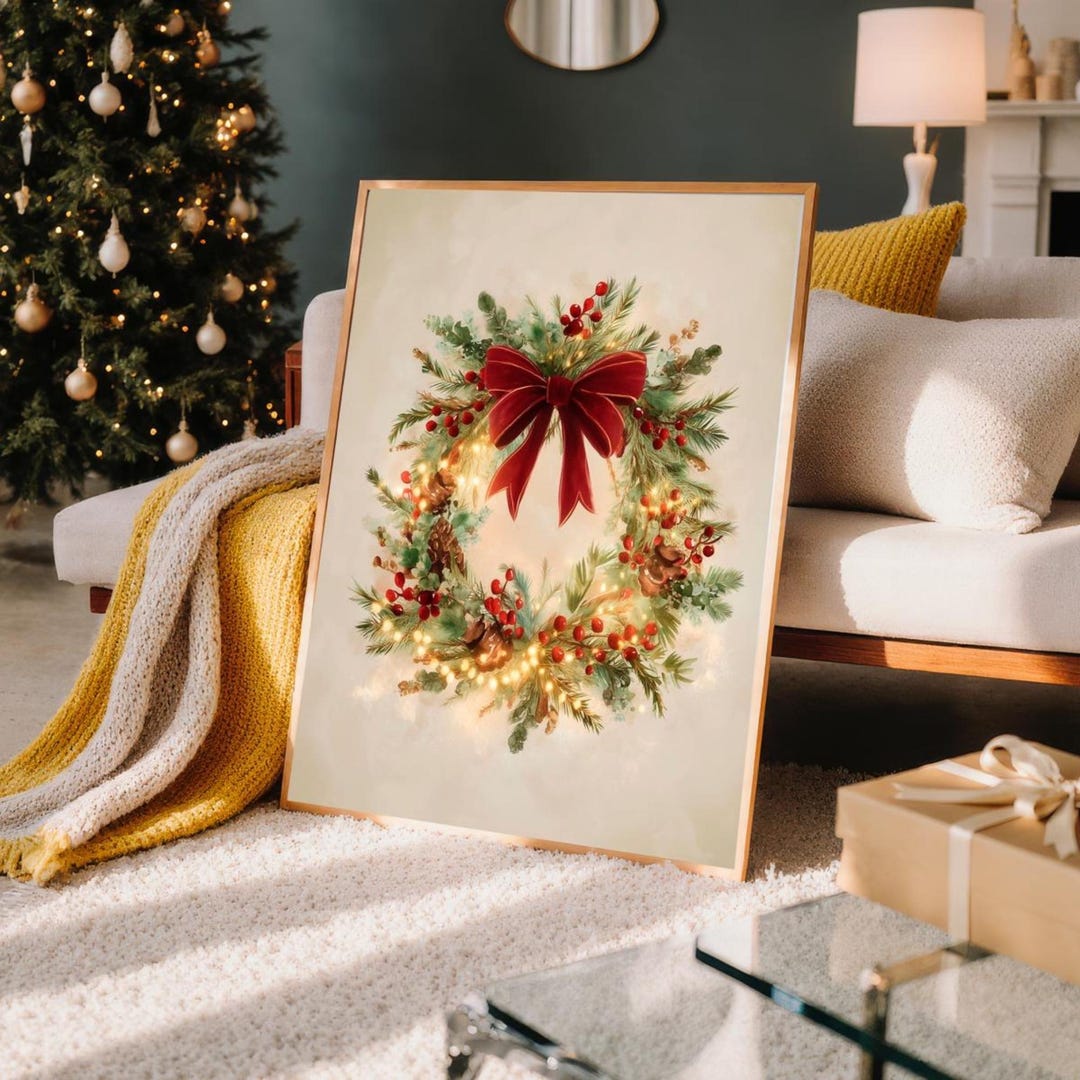 Vintage Christmas Print, Rustic Holiday Decor, Gift for Friends ...
