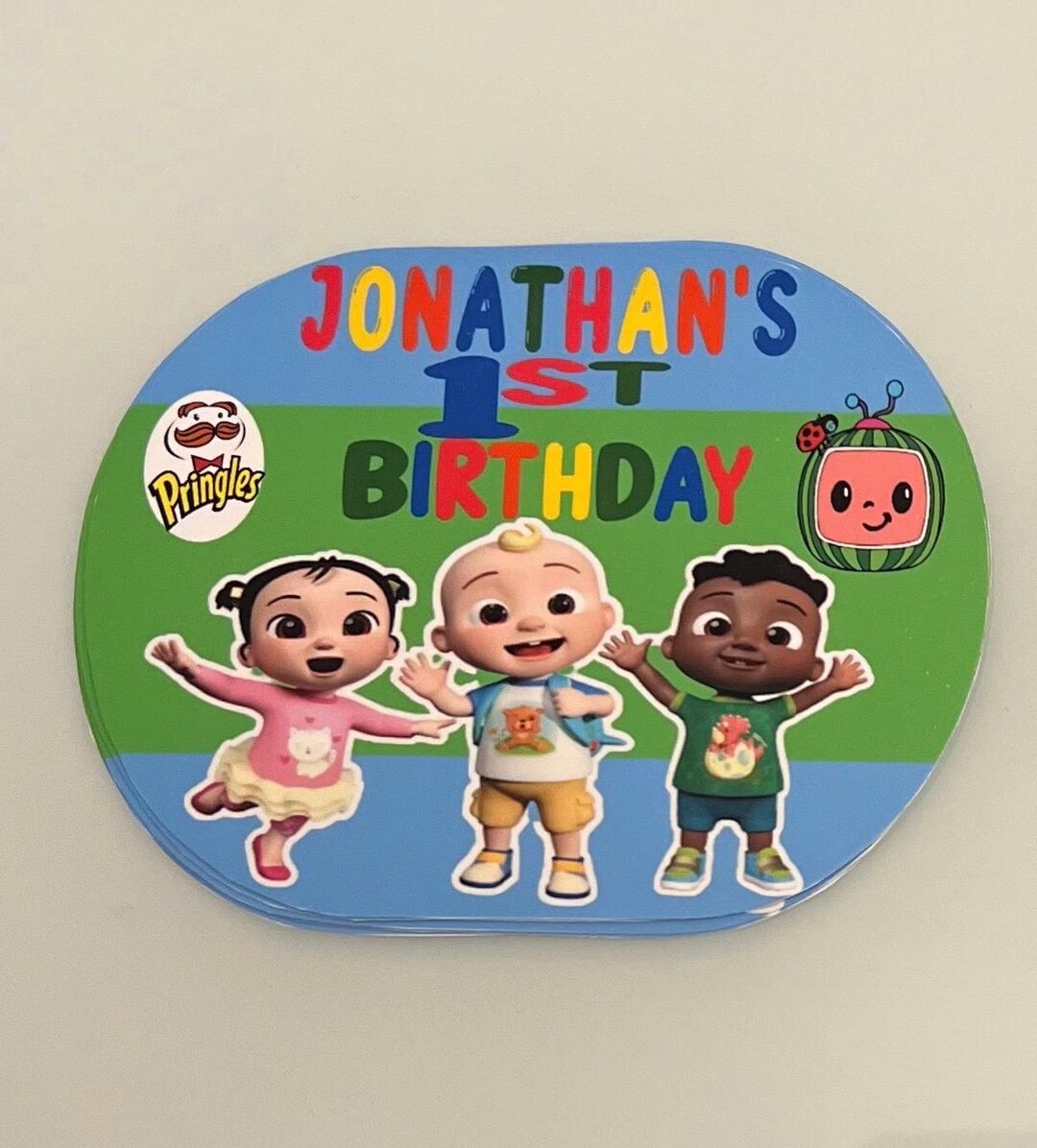 JJ Cocomelon and Friends Pringle Sticker Labels ONLY, Cocomelon ...