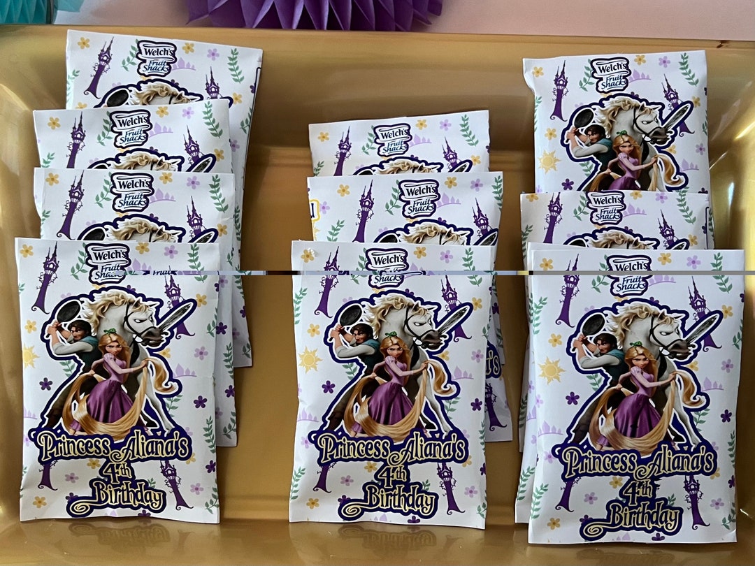 Tangled Fruit Snack Labels ONLY, Tangled Party Favors, Rapunzel Party ...