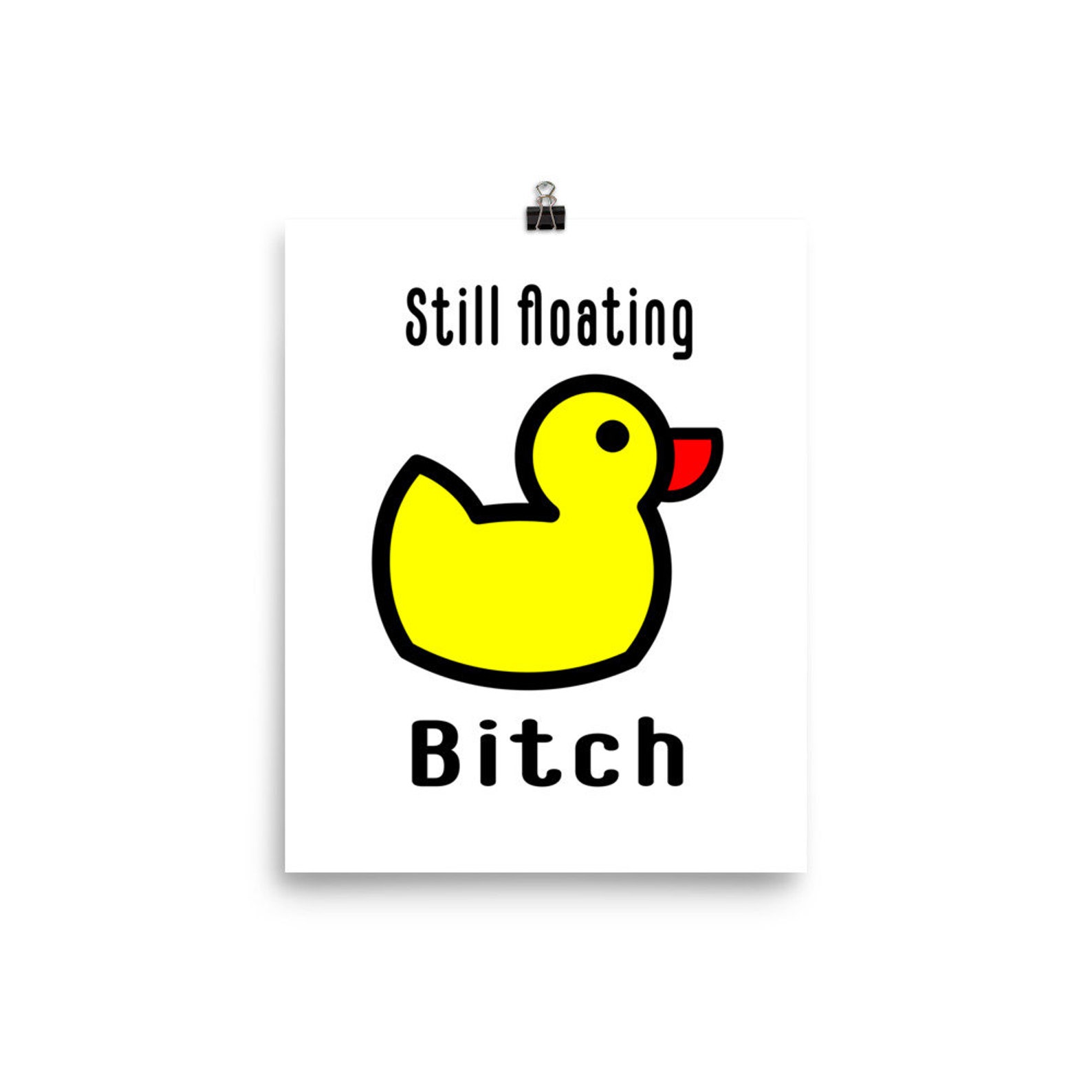 Duck Wall Decor Poster Funny Duck Art Print Motivational | Etsy