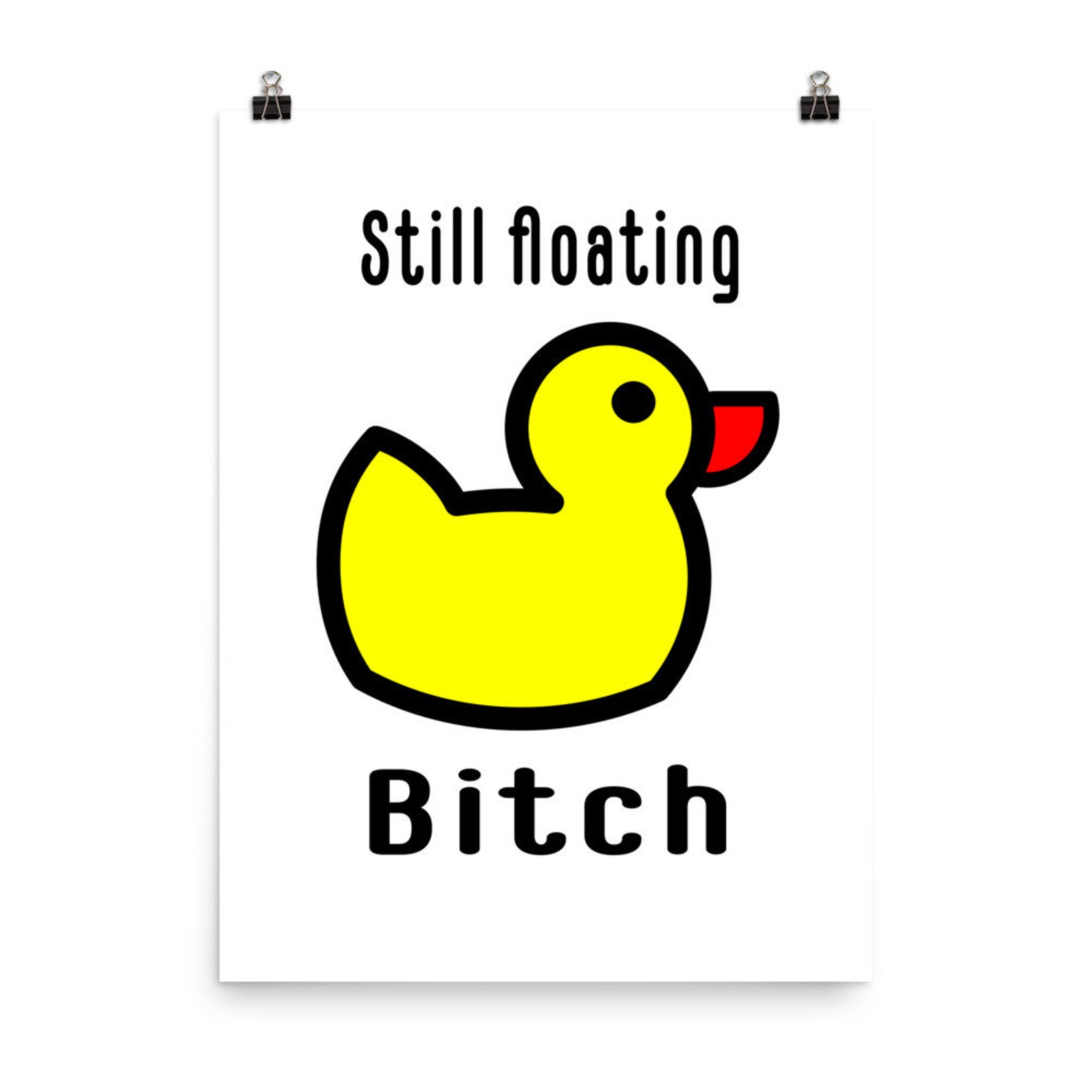 Duck Wall Decor Poster Funny Duck Art Print Motivational - Etsy