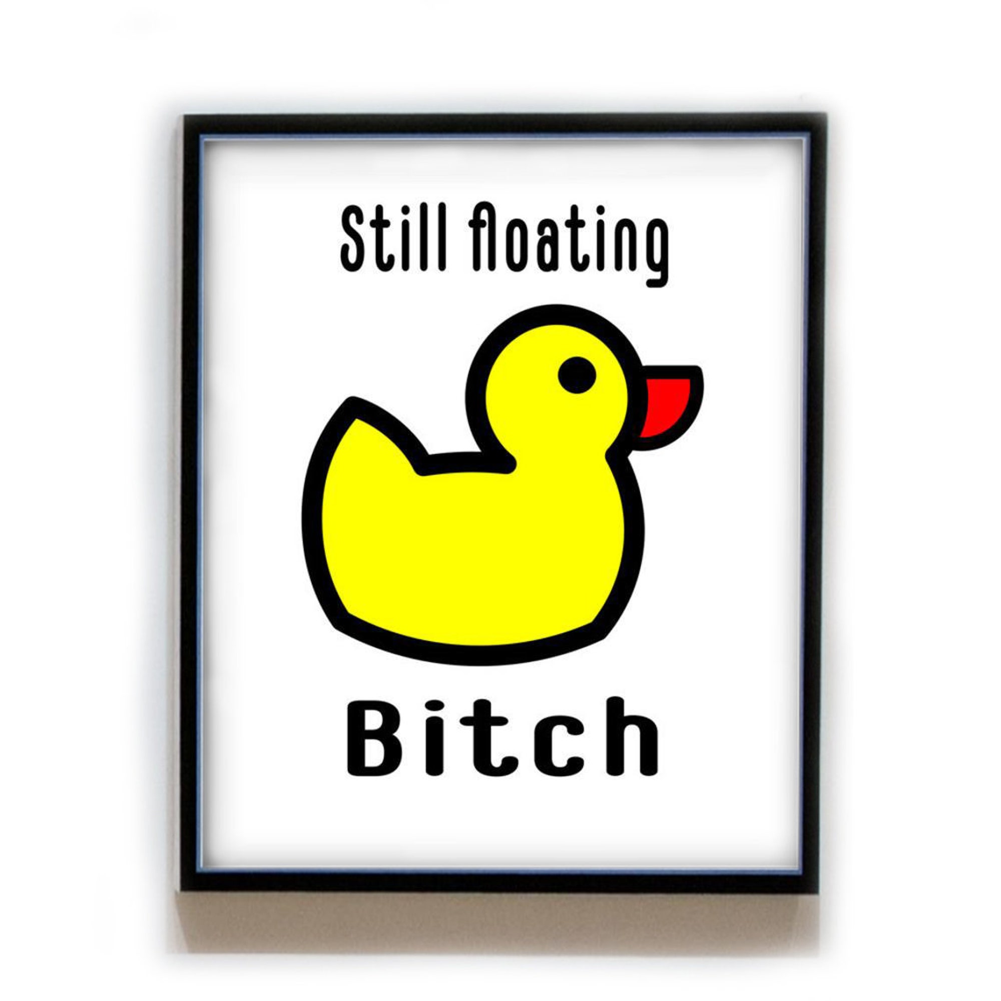 Duck Wall Decor Poster, Funny Duck Art Print, Motivational Wall Decor ...
