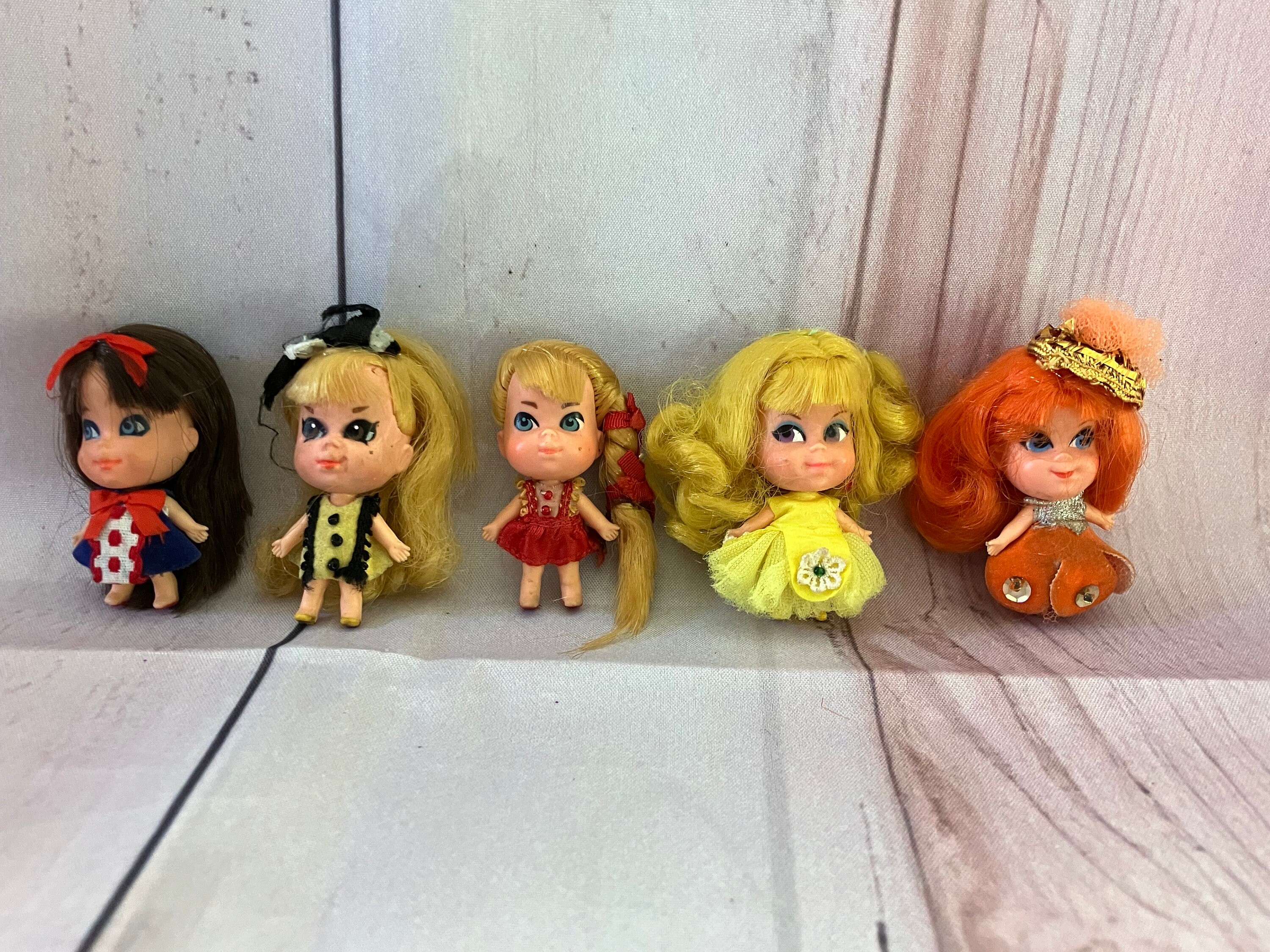 Vintage Liddle Kiddles Rubber Big Head Dolls Including Flight ...